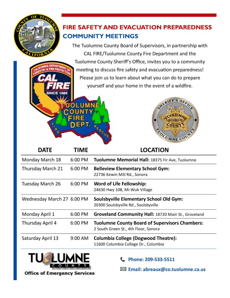 Fire Safety and Evacuation Preparedness Community Meetings – Anaiah Kirk